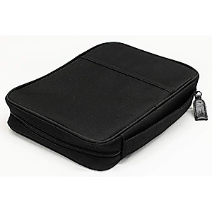 Black Lion Reinforced Polyester Bible Cover Case with Handle, Large