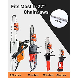 totile Chainsaw Sharpener, Hand-Cranked Chainsaw Sharpening Jig with Tungsten Steel Sharpening Burr and Carry Bag, Perfect Sharpening Kit for 8-22 inches Kinds of Chain Saws and Electric Saws