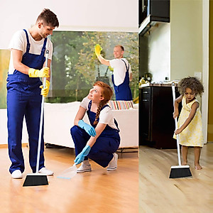 JEHONN Carpet Floor Sweeper with Horsehair, Broom and Dustpan Set for Home