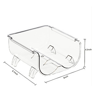 KNC Stackable Vertical Free-Standing Water Bottle Holder - Wine Rack Storage Organizer for Kitchen Countertops, Pantry, Refrigerator,Ideal Storage for Wine, Soda, Pop and Beer - Clear