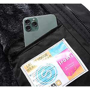 MOERDENG Men's Winter Snow Coat Warm Ski Jacket Waterproof Hooded Work Outerwear