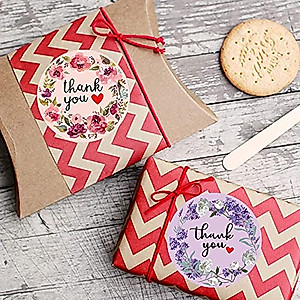 Thank You Stickers Labels 500PCS 1.5 Inch Small BusinessThanksgiving Waterproof for Party Baby Shower Wedding Hand Gift Small Business,Cute Clear 8 Colors