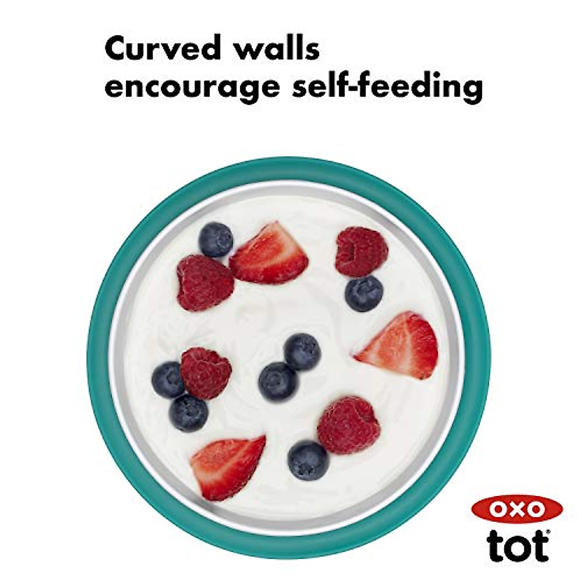 OXO Tot Stick & Stay Suction Plate & Bowl Bundle - Teal