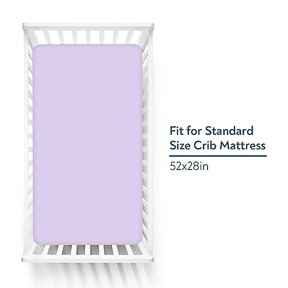 Crib Sheets Girl 4 Pack, Baby Crib Sheet for Crib Mattress and Toddler Bed Mattress, Soft Breathable Fitted Kid Toddler Sheets Set for Girls, Pink & Purple