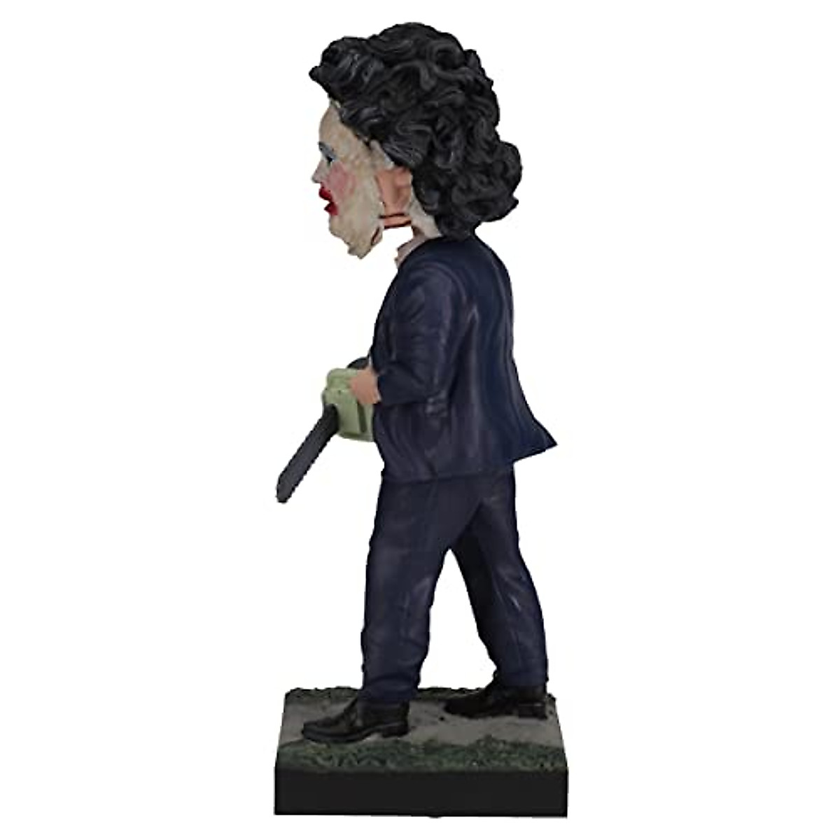 Spirit Halloween The Texas Chainsaw Massacre Leatherface Pretty Woman Mask Bobblehead Statue | Officially Licensed | Leatherface | Horror Collectible