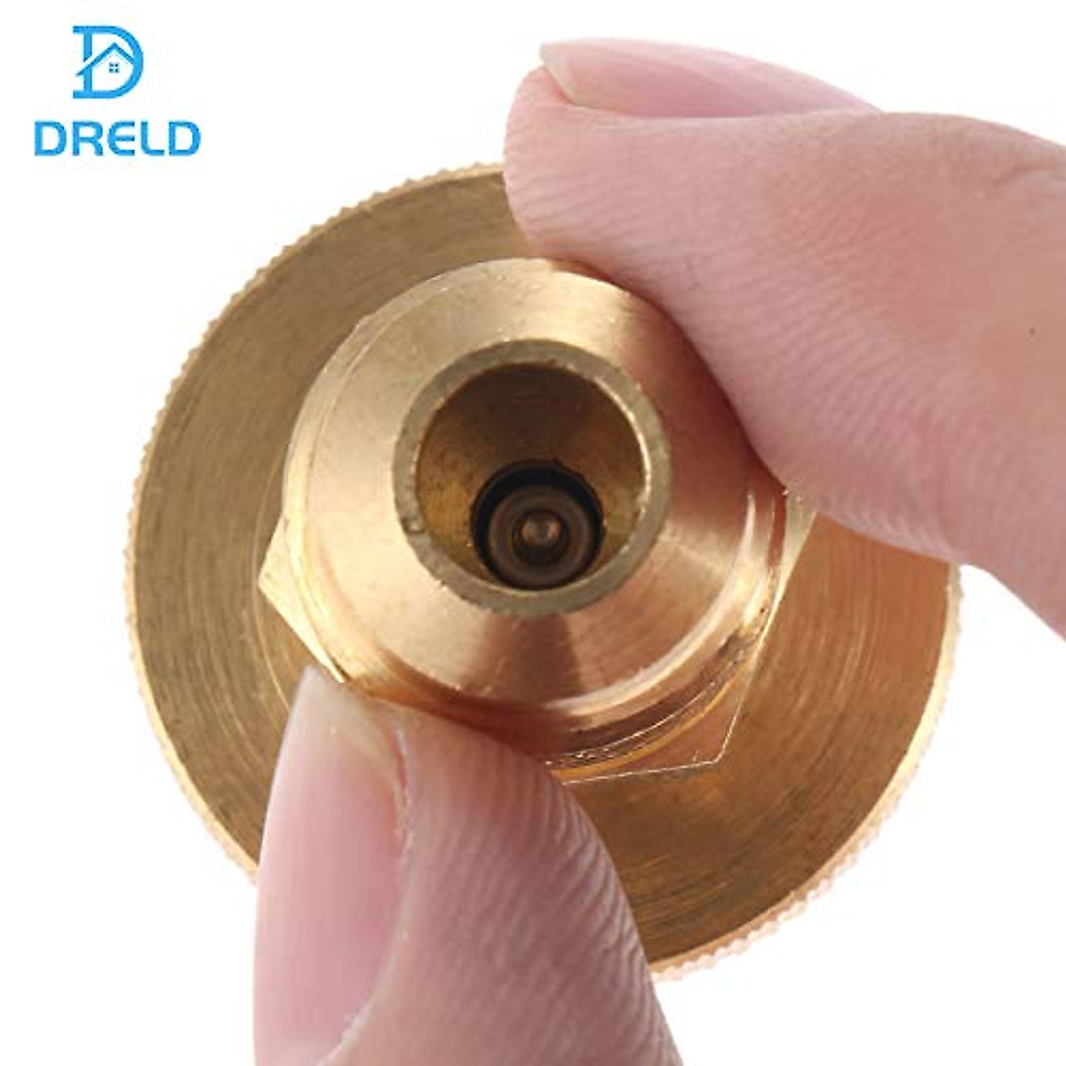 DRELD 1lb Propane Tank Canister Regulator Adapter Connection to 3/8” Male Flare (5/8"-18UNF) Thread, Portable Camping Grill Stove Parts for Heaters, Burner, Fire Pit