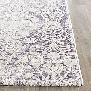 SAFAVIEH Passion Collection 4' x 5'7" Lavender / Ivory PAS403A Vintage Distressed Area Rug