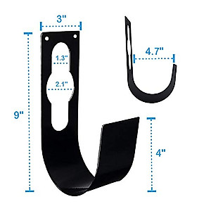 BamLue 2-Sets Garden Hose Holder Wall Mount Hanger Storage 100ft Heavy Duty Hose Hanger Hook Durable Hose Mounts