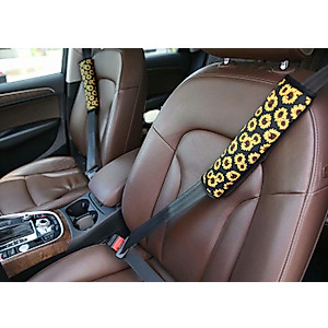 FOR U DESIGNS 2 PCS Auto Seat Belt Cover Sunflower Shoulder Seatbelt Pad for Adults Youth Kids Toddlers, for Car, Truck, SUV, Airplane, Backpack Straps