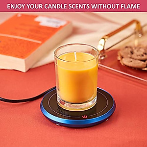 Nouvati Candle Warmer/Mug Warmer: Excellent Heating, 2 Heating Modes, Safety Features, Sleek Design; Coffee Warmer for Desk Auto Shut Off, Tea Warmer (Royal Blue)