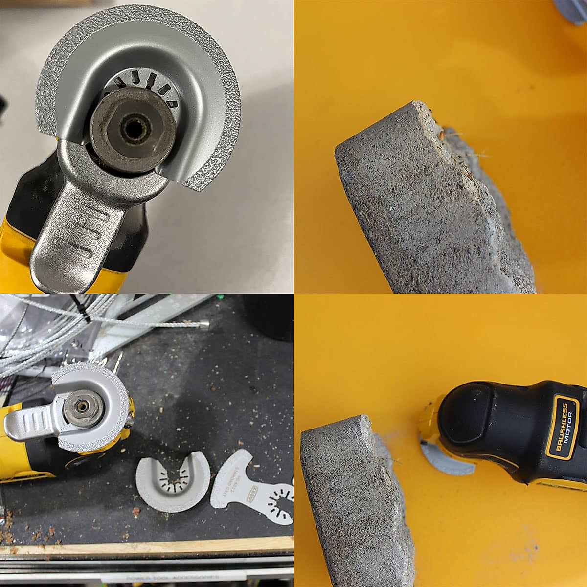 XXGO 3 Pcs Diamond Oscillating Multi Tool Segment Grit Grout Swing Blades for Girt Grout Removal XG3001S