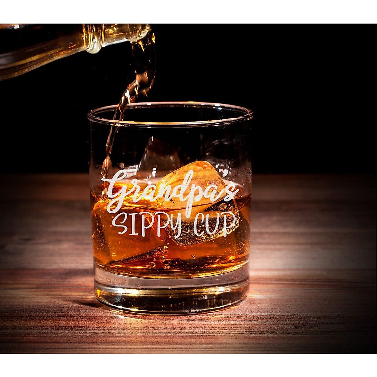 NeeNoNex Grandpa's Sippy Cup Whiskey Glass - Funny Birthday Gift for Papa