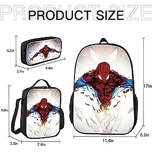 KNEPH School Trip Backpack for Boys and Girls 3d Comics 17 Inch lightweight waterproof kids backpackBlack2