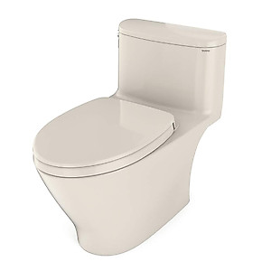 TOTO TMS642124CEFG12 Nexus 1.28 GPF One Piece Elongated Chair Height Toilet with Tornado Flush Technology - Seat Included Sedona Beige