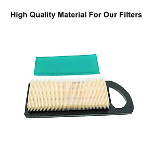 MOWFILL 697153 Air Filter Replace for BS 697014 697634 698083 794422 795115 797008 OEM Air Cleaner Cartridge with 697015 Pre Filter Fits Lawn Mower Air Cleaner Element