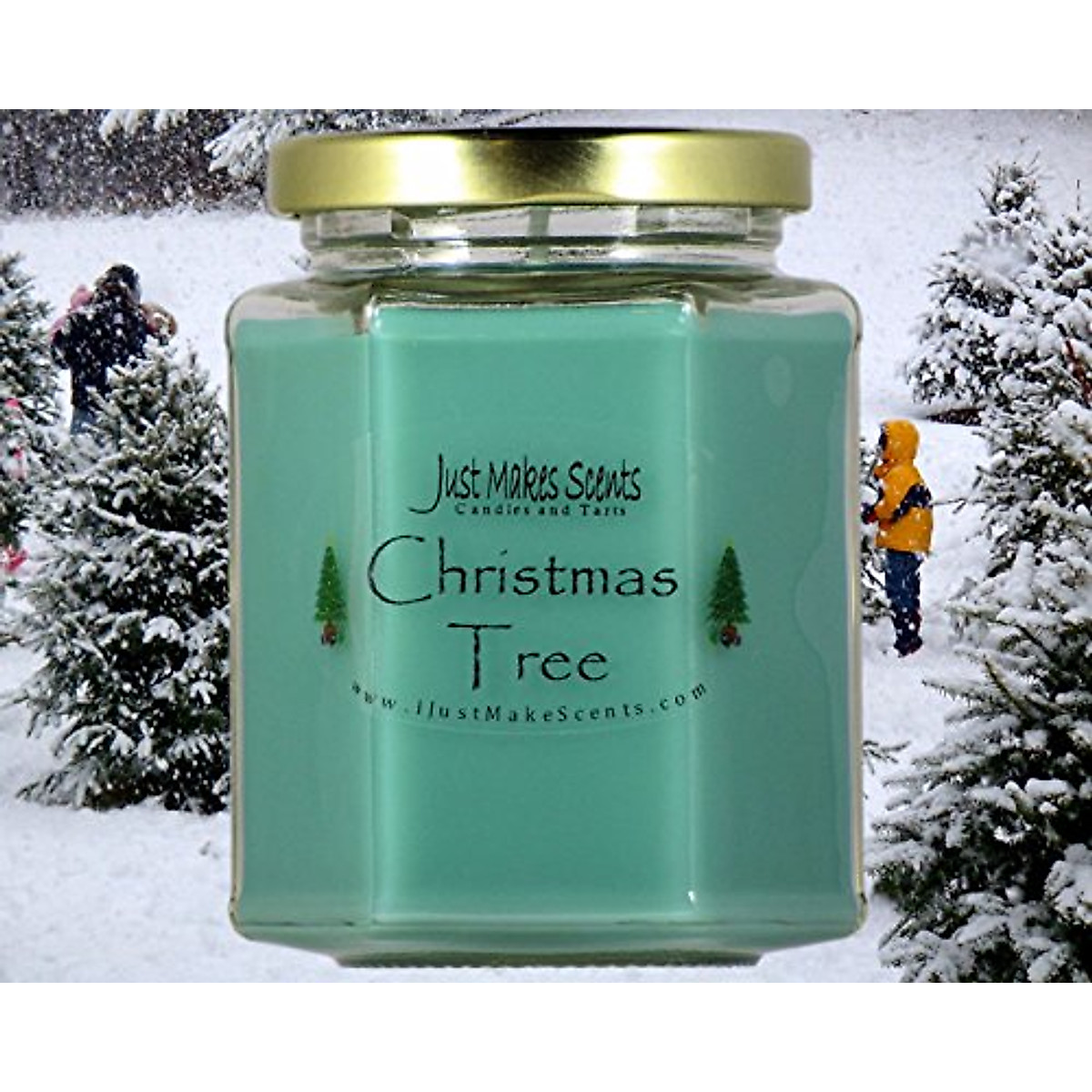 Christmas Tree Scented Blended Soy Candle | Real Christmas Tree Fragrance | Hand Poured in The USA by Just Makes Scents
