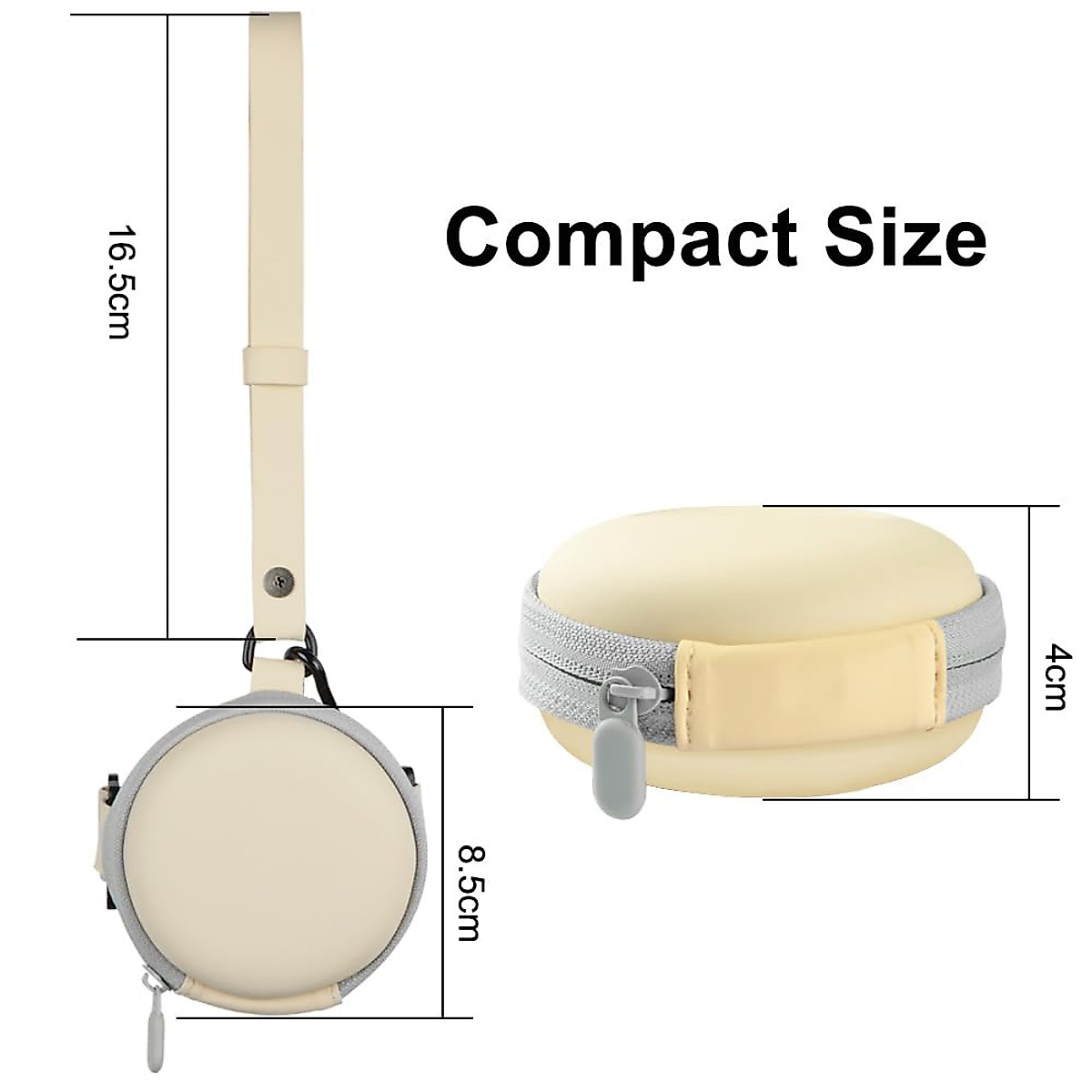 JOYJOM Hard Carrying Case for Go Plus Plus + Accessory, Portable EVA PU Leather Protective Bag Storage Hard Carrying Case for go Plus Plus +2023 (Beige)