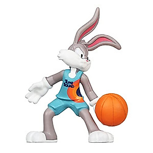 Moose Toys Space Jam: A New Legacy - 4 Pack - 2'' Lebron, Bugs Bunny, Wile E. Coyote, & 1 Mystery Figure - Bench, Multicolor, 14574