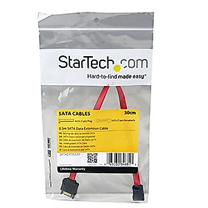 StarTech.com 0.3m SATA Extension Cable - 30cm 7 pin SATA Extension - 7 pin SATA Extension Cable - 7 pin SATA Extension cord