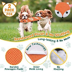 XIUGOAL Interactive Dog Toys, 2 Pack Squeaky Dog Chew Toys, No Stuffing Dog Puzzle Toys, Puppy Toys for Teething and Holds a Bottle, Suitable for Small, Medium and Large Breed