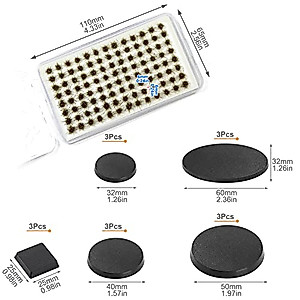 Miniature Vegetation Landscape Bushy Shrubs Tuft with Model Bases War Game DIY Terrain Scenery (F)