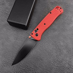 EDC Folding Pocket Knife，3.15'' 8Cr13Mov Steel Blade,Nylon Glass Fiber Handle with Belt Clip，Axis Lock and Thumb Stud Manual Open，Gifts for Men Women. (black blade)