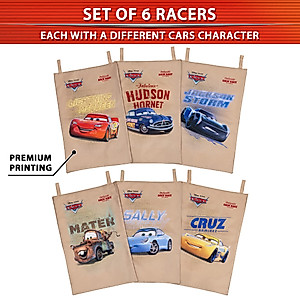 Disney Pixar Sack Race Party Games by GoSports - 6 Pack Bags for Kids - Mickey & Friends, Cars, and Roo Racers