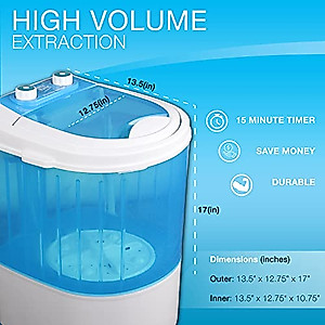 Bubble Magic 5 Gallon Washing Machine, Ice, Portable, Compact, Extractor for use with Bubble Bags, Herbal Extraction Kit, 130075 5 Gallon, Medium, Blue