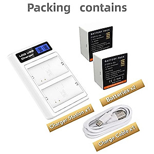 2 Pack Battery for Arlo Ultra/Ultra 2&Arlo Pro 3/Pro 4 Camera VMC4040P, 3.85V 4800mAh Replacement Battery with Dual Charger Station Compatible with Arlo Camera