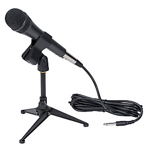 Universal Desktop Microphone Stand Adjustable MIC Tabletop Stand with Spring-Loaded Microphone Clip Such as Sm57 Sm58 Sm86 Sm87