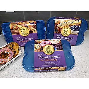 Bagel Fresh Container (1 Count, Holds 6) Fresh Bagel Keeper & Airtight Container for Bread Storage - Bagel Saver Container - Eco Friendly, Reusable Bagel Storage Container
