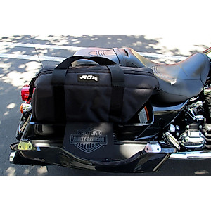 AO Coolers - AO18MOTO Motorcycle Saddle Bags Soft Cooler (15-Can Capacity), Black