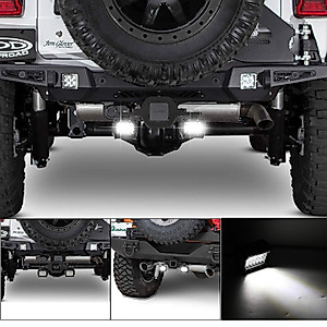 Tow Hitch LED Lights, EBESTauto 4-Row Hitch LED Lights with 2 Inch Tow Hitch Mounting Bracket 4 Inch 72W LED Work Light Pods Quad Row Off-Road Driving LED Bar for Truck Trailer SUV Pickup