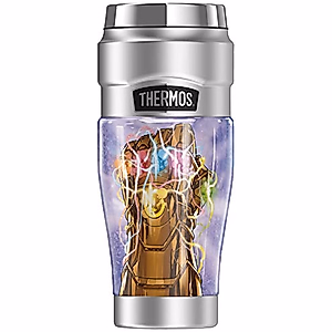 THERMOS MARVEL - Thanos Infinity Gauntlet, Avengers STAINLESS KING Stainless Steel Travel Tumbler, Vacuum insulated & Double Wall, 16oz