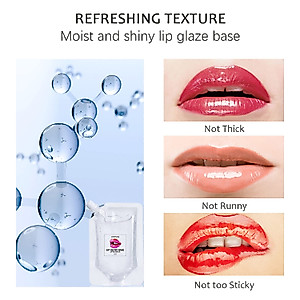 2 Pack Lip Gloss Base Oil, lip makeup primers, Moisturize Basic Lipstick Material, Non-Stick, Base for DIY Handmade Lip Balms Lip Gloss