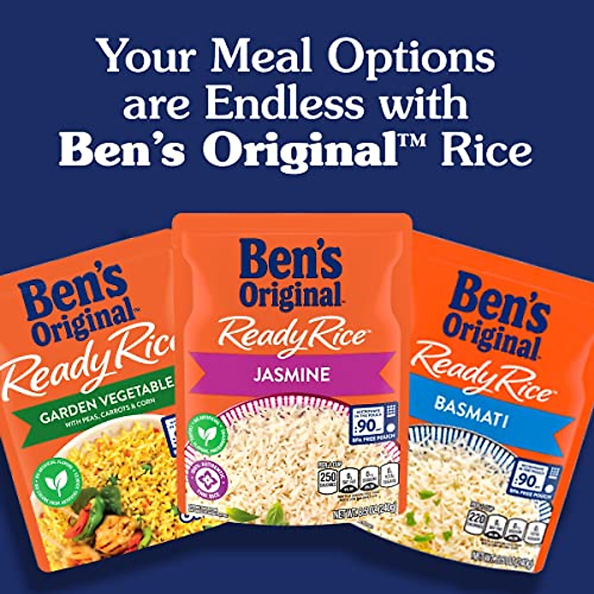 BEN'S ORIGINAL Ready Rice Roasted Chicken Flavored Rice, Easy Dinner Side, 8.8 OZ Pouch (Pack of 6)