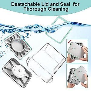 vione Airtight Food Storage Container Sets, Pop Up Food Containers With Lids, Stackable Formula Container for Rice Coffee Flour Sugar Cereal (1700ML（Anti-UV）)