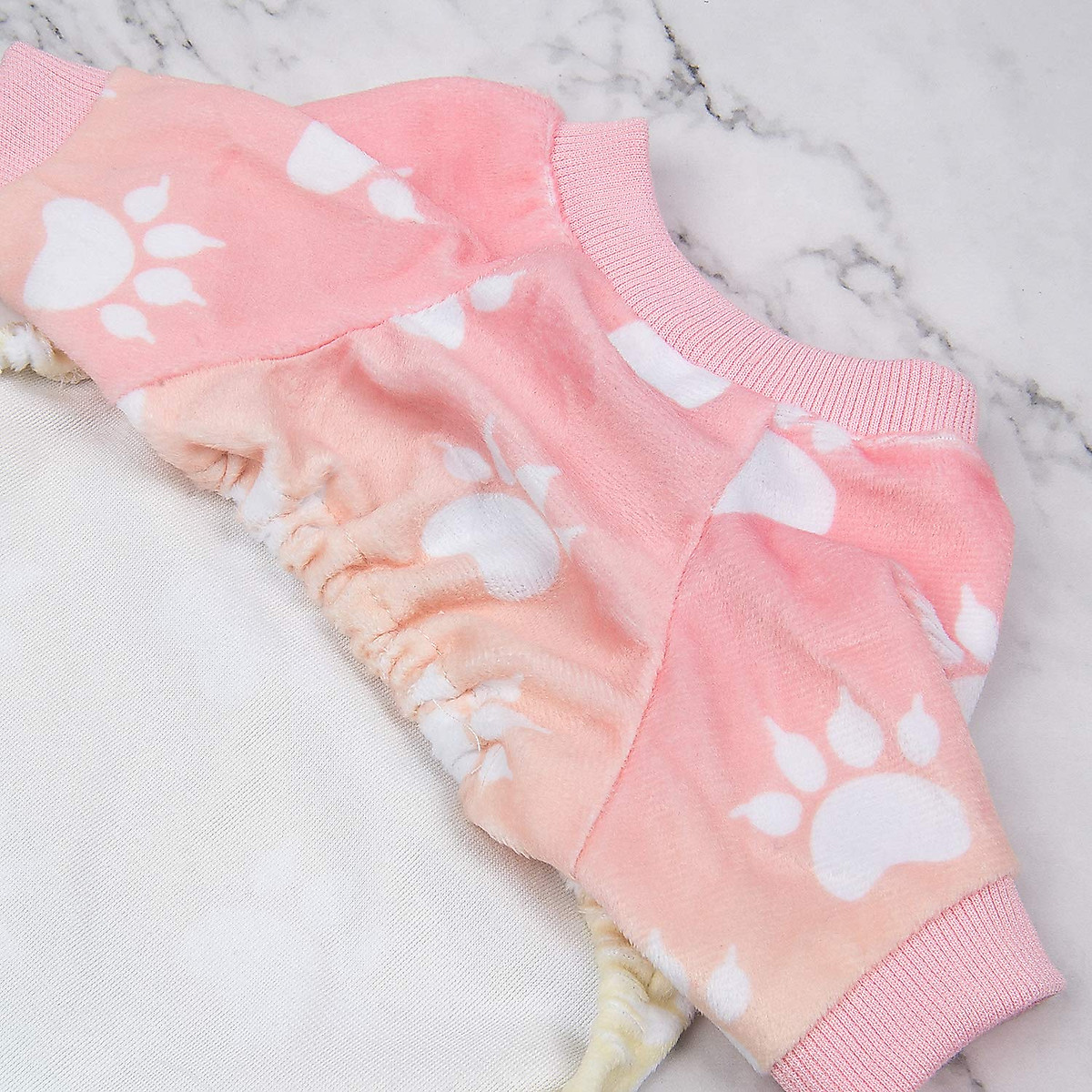 CuteBone Small Dogs Outfit Soft Puppy Onesies Pjs Dog Pajamas Pet Coat Cat Apparel Comfy Doggie Jumpsuit Bodysuit for All Seasons P09XS