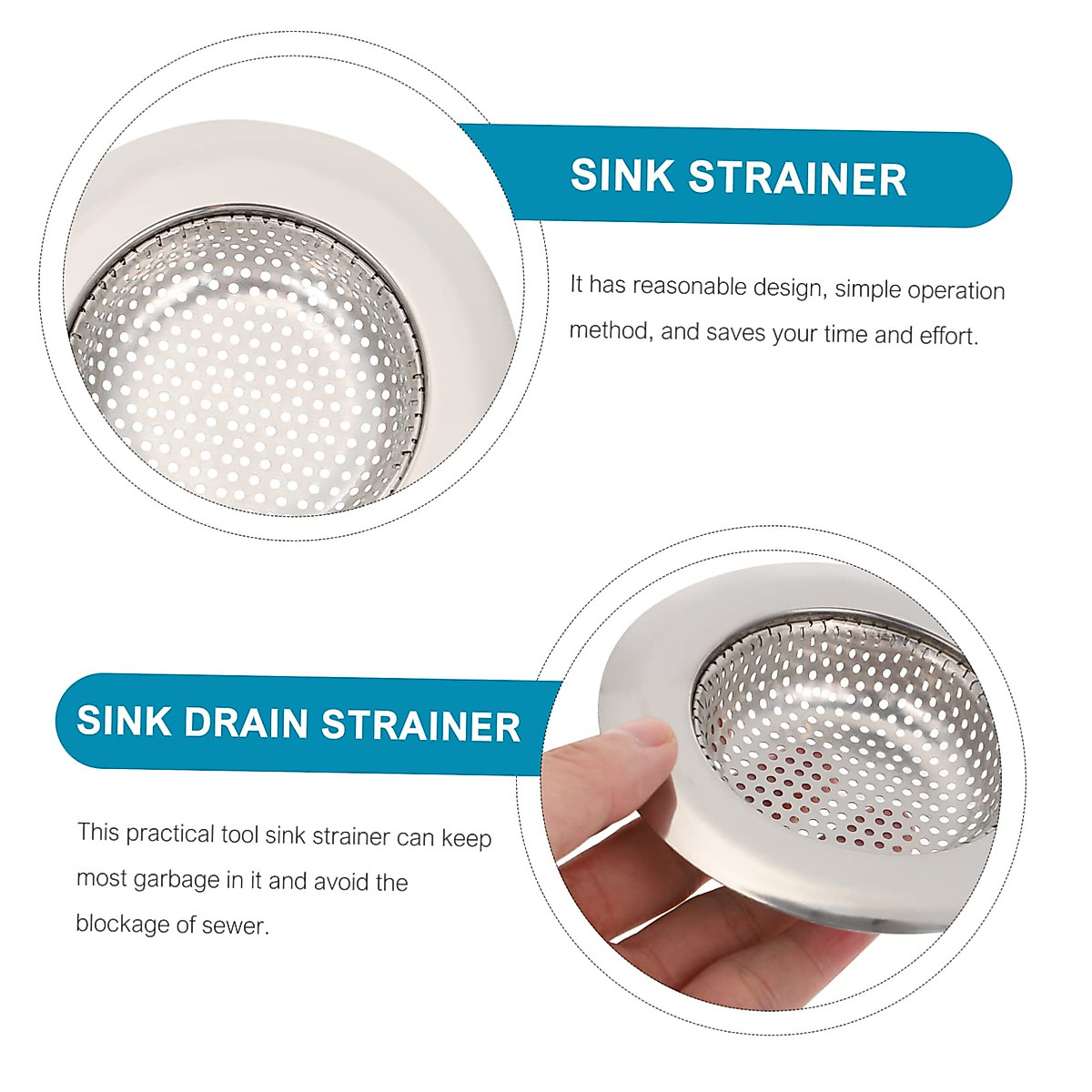 jojofuny 6 Pcs Sink Filter Kitchen Sink Strainer Anti-clogging Filter Tube Stops Sink Stopper Bath Drain Stopper Sink Drain Cover Sink Strainer Basket Kitchen Sink Drain Basket Large Plug