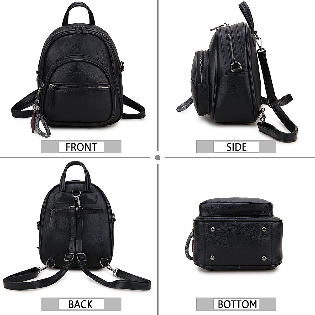 VX VONXURY Mini Backpack Purse,Small Convertible Backpack for Women Ladies with Detachable Straps