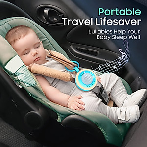 Portable Sound Machine for Baby Sleeping, Travel White Noise Machine with Night Light