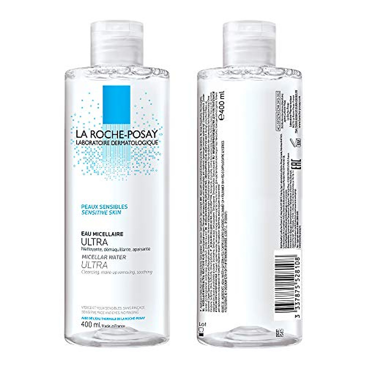 La Roche-Posay Micellar Cleansing Water for Sensitive Skin, Micellar Water Makeup Remover, Cleanses and Hydrates Skin, Gentle Face Toner, Oil Free