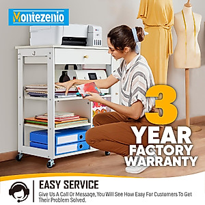 Rolling Cricut Craft Storage, Mobile Cricut Vinyl Organization Storage with 23 Vinyl Roll Holder, Craft Table Stand with Wheels, Crafting Cabinet Workstation with Large Drawers for Room Home Office