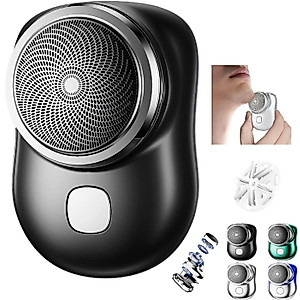 Mini Shaver Portable Electric Shaver,Magic USB Mini Shaver Electric Razor for Men,Pocket Portable Electric Shave, Rechargeable Travel Razors for Men Electric Shaver for Shaving Face (Black)