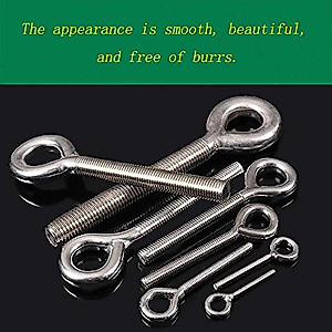 M5 Eye Bolt 304 Stainless Steel Ring Bolts Welded Closed Screw Rod Eye Screw Bolts Corrosion Resistant 10PCS
