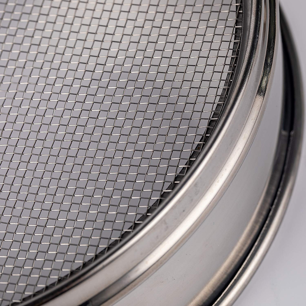 Adamas-Beta φ20×4.5cm 12 Mesh 304 Stainless Lab Sieves Economy Test Sieve 304 Stainless Steel Wire Cloth（1.6mm）