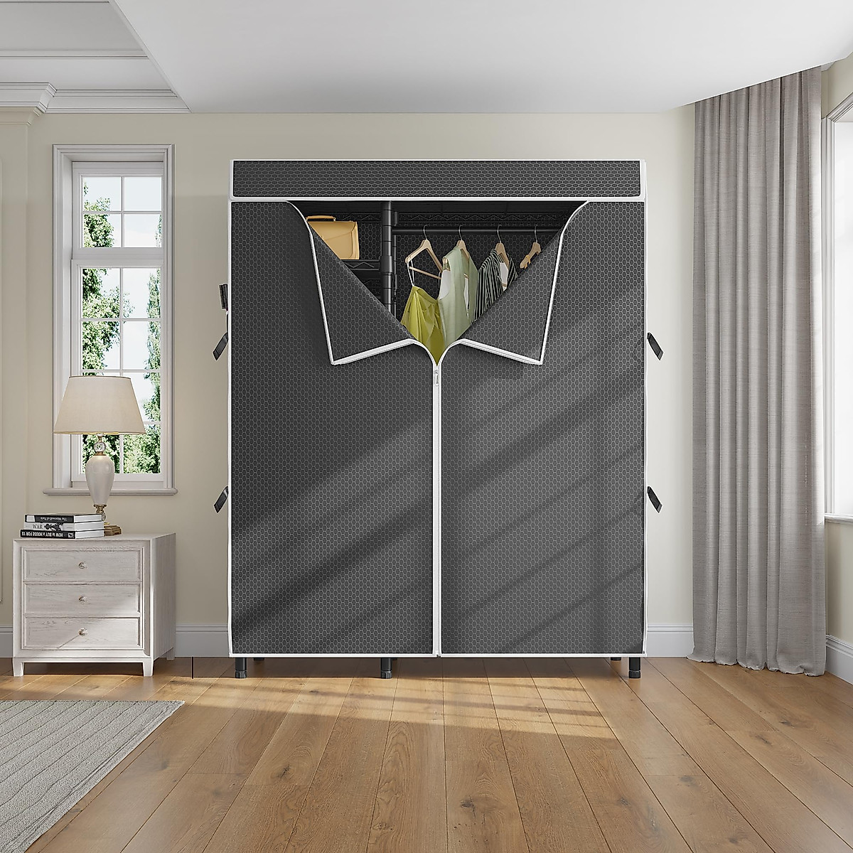 VIPEK Cover ONLY for V2/V2S/V7/V7 Basic/V11S/R4/R4i/R1 Plus/V2i Garment Rack, Dustproof Oxford Fabric Clothing Rack Cover with Zipper, 46.1" L X 17.7" W X 75.2" H, Black