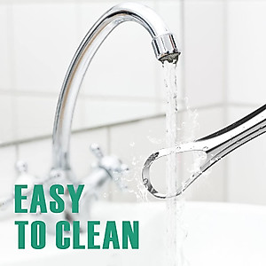 RONAVO Tongue Scraper for Kids & Adults, Tongue Cleaner for Small Mouth, Fights Bad Breath, Metal Tongue Scraper for Oral Hygiene Routine, with Handy Case for Travel/Home/Office