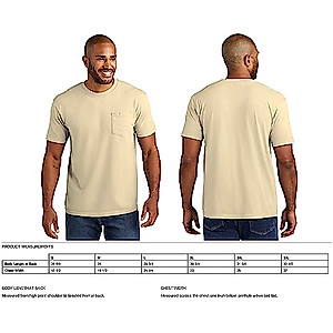 Comfort Colors Men's Adult Short Sleeve Pocket Tee, Style 6030 (Medium, Black)