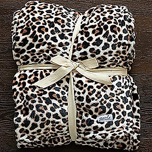 GRACED SOFT LUXURIES Throw Blanket Fleece Minky Microfiber Soft Throw (Leopard, Throw 50" x 60")